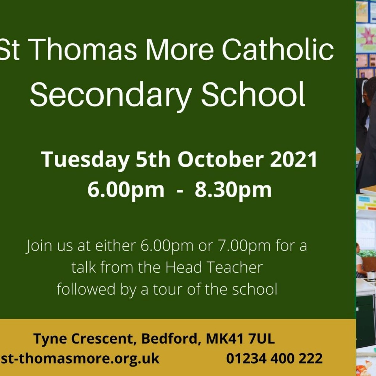 St Thomas More Catholic Secondary School - Year 7 Open Evening